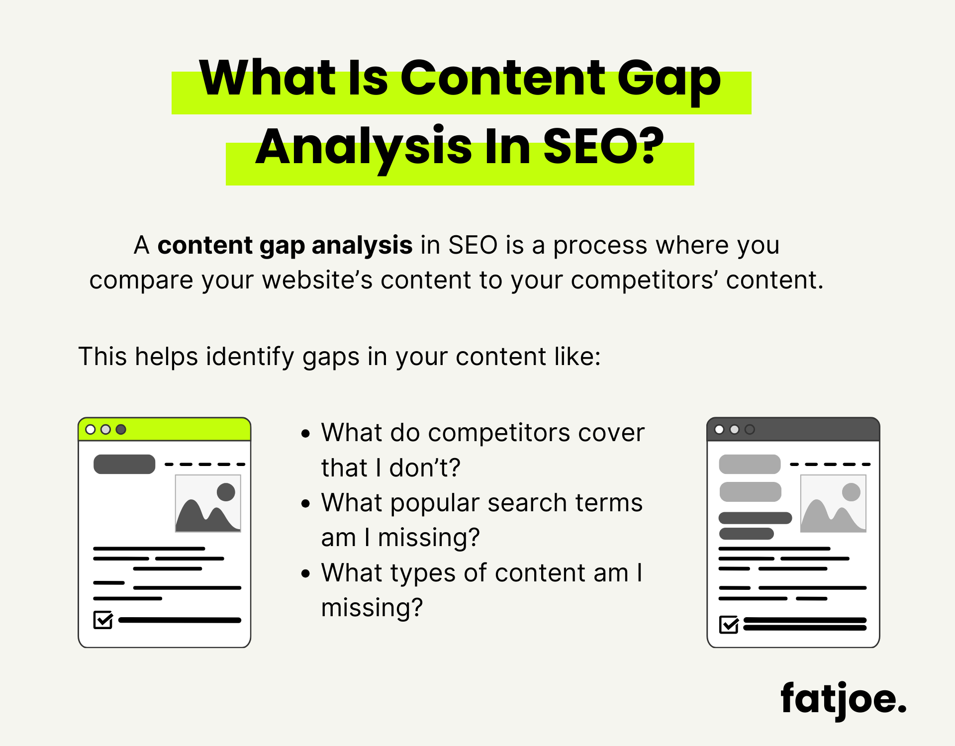 How To Do SEO Content Gap Analysis Like a Pro. fatjoe